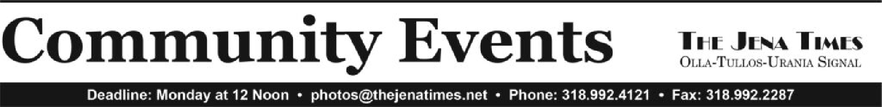 Community Events - The Jena Times