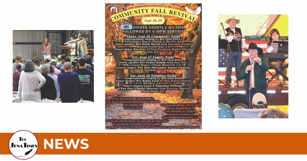 Community Fall Revival Slated for Sept. 26-28 - The Jena Times