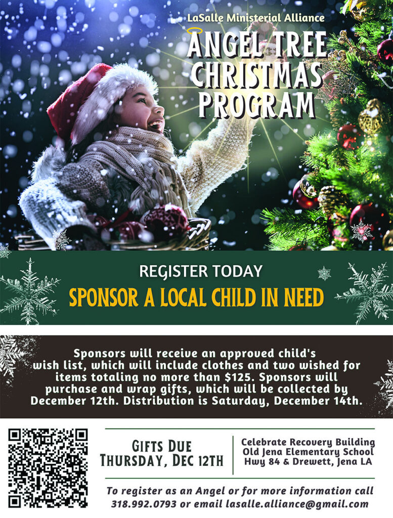 Angel Tree Sponsors Needed - The Jena Times