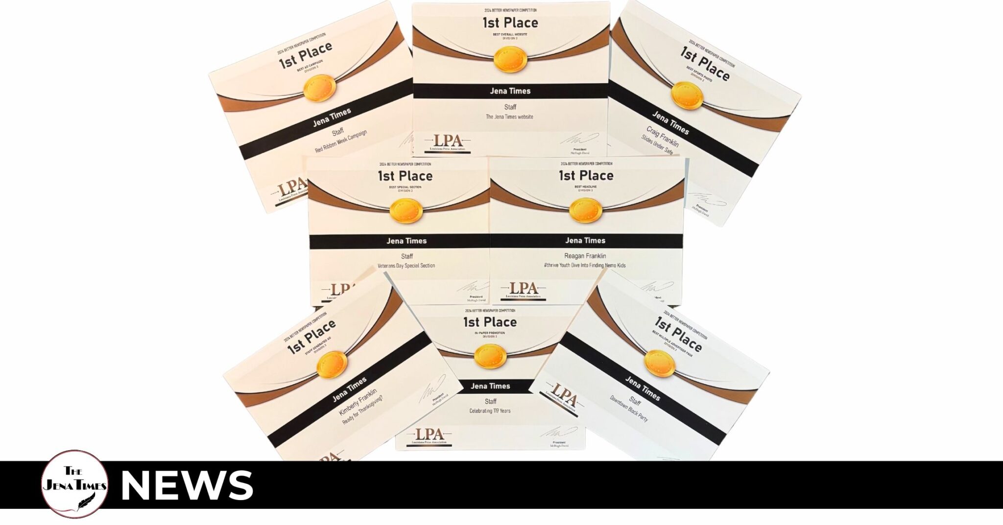 Newspaper Wins Awards at LPA Contest - The Jena Times