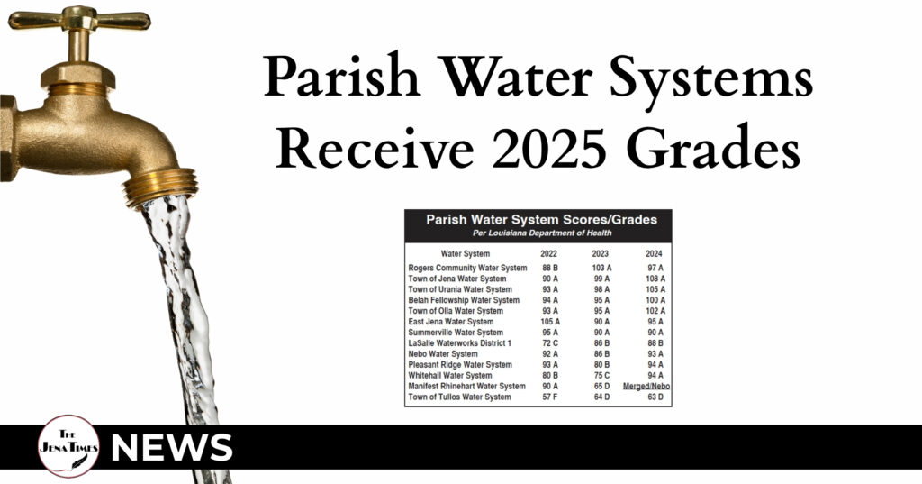 Parish Water Systems Receive 2024 Grades - The Jena Times